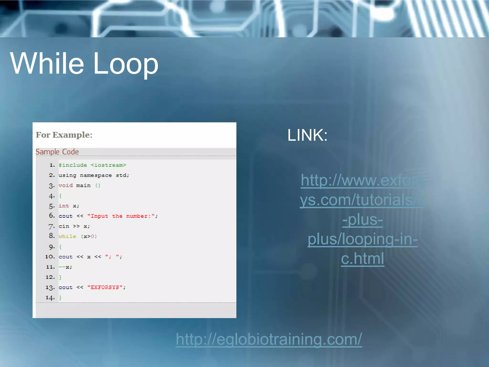 Looping and switch cases | PPT | Free Download