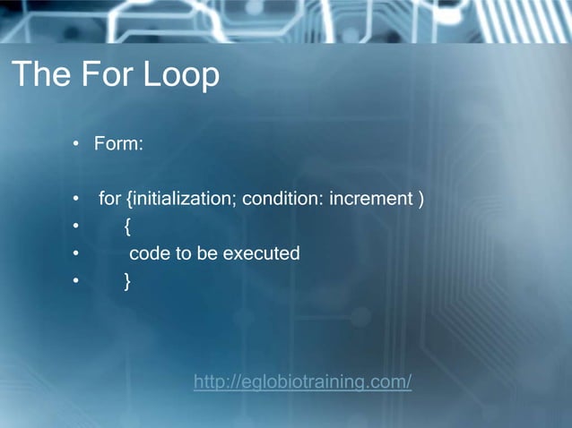 Looping and switch cases | PPT