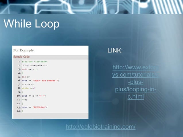 Looping and switch cases | PPT | Free Download