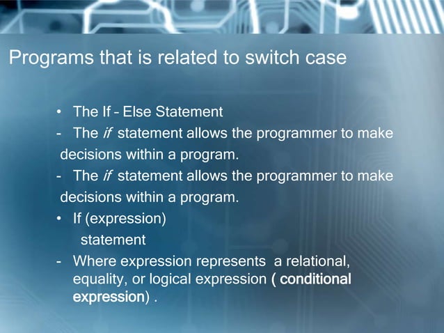 Looping and switch cases | PPT