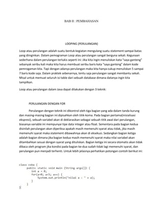 PERULANGAN (LOOPING) | DOC