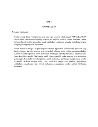 Looping program java | PDF