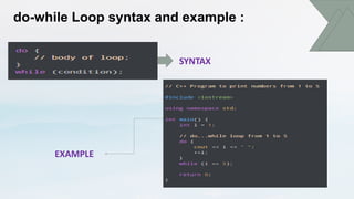 LOOPING_STATEMENT c++ pptx from bgctub university | PPT