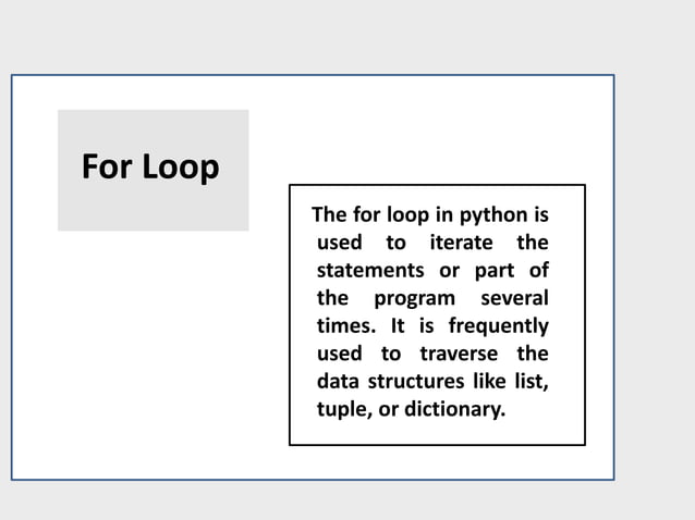 Looping statement in python | PPTX