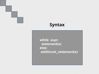 loopin gstatement in python using .pptx | Programming Languages | Computing