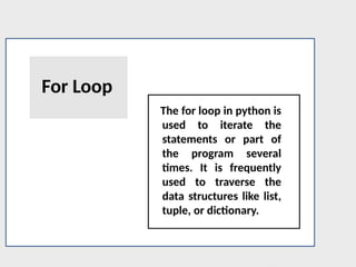 loopin gstatement in python using .pptx