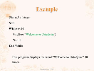 Looping statement in vb.net