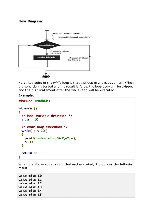 Looping statements | DOCX