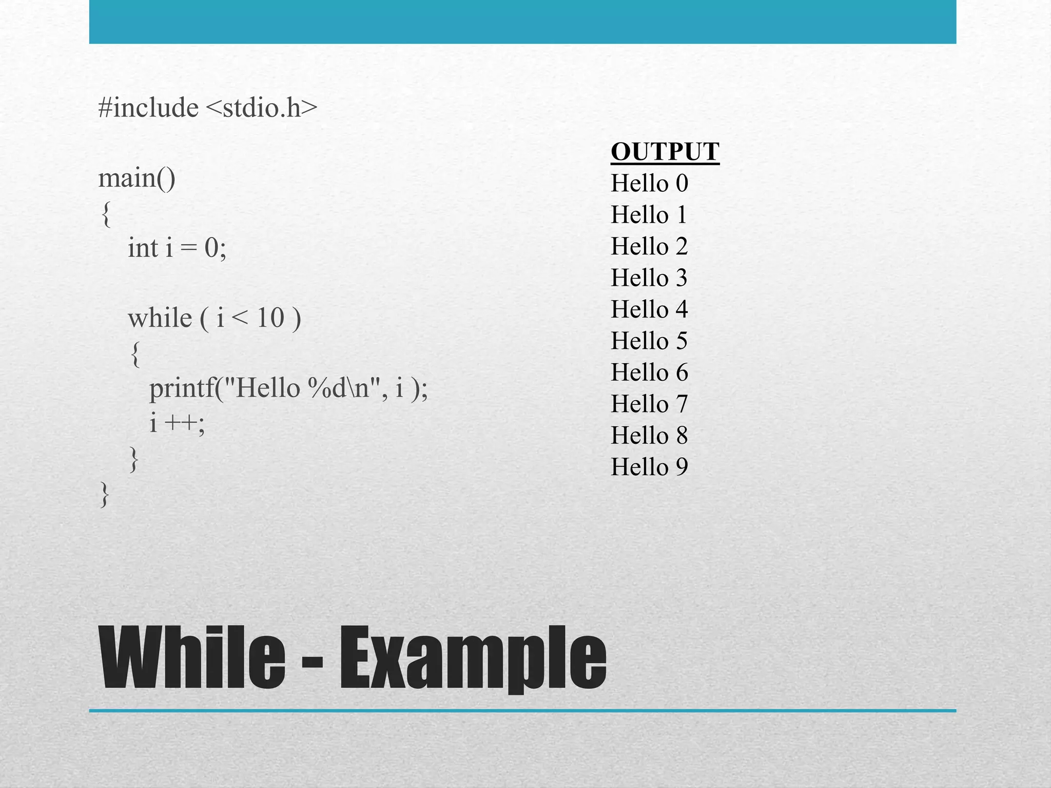 Looping statements in C | PPTX