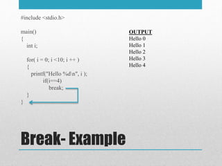 Looping statements in C | PPTX