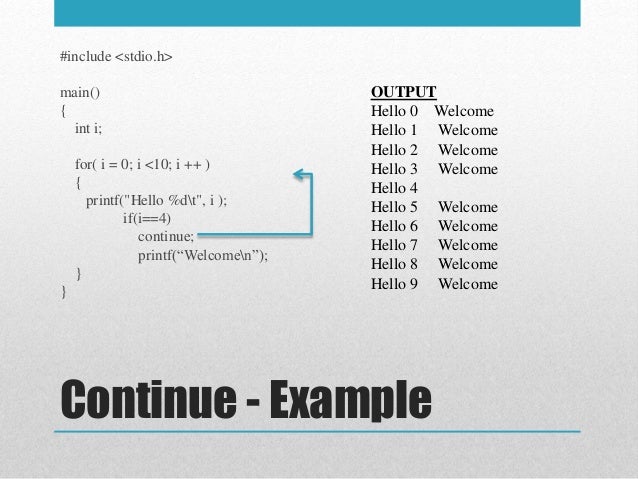 Looping Statements In C