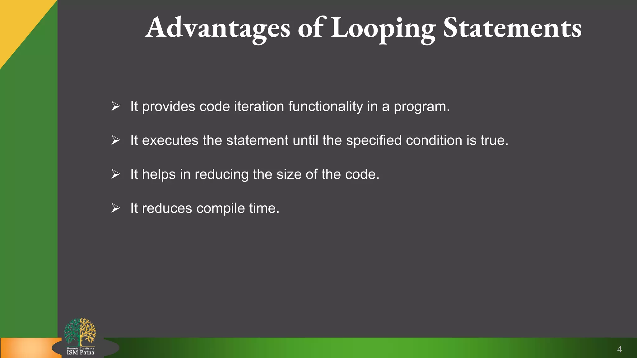 Looping statements | PPTX