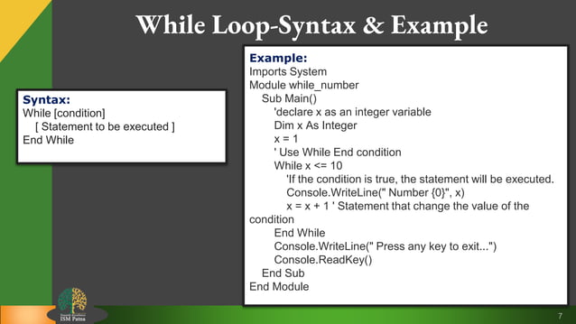 Looping statements | PPTX