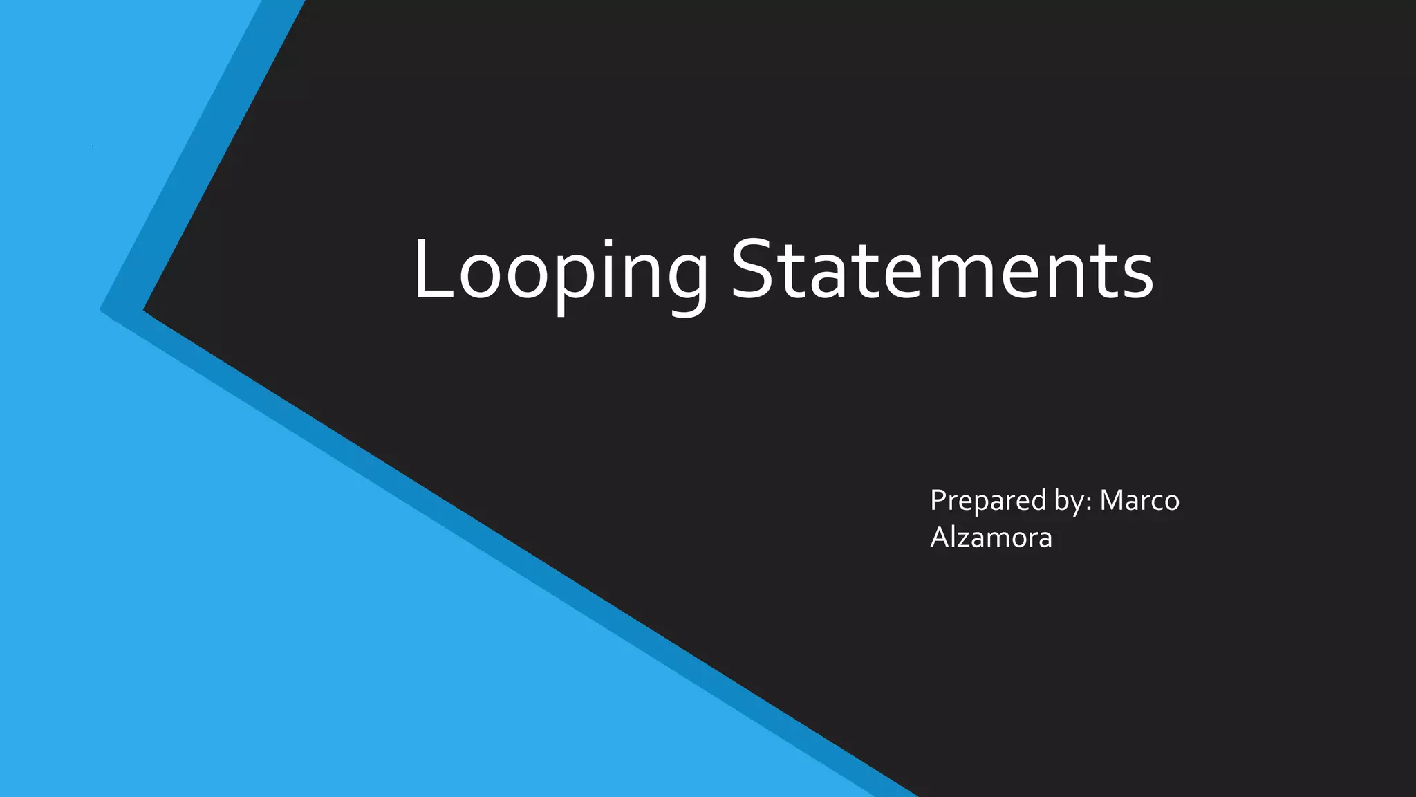 Looping statements | PPT
