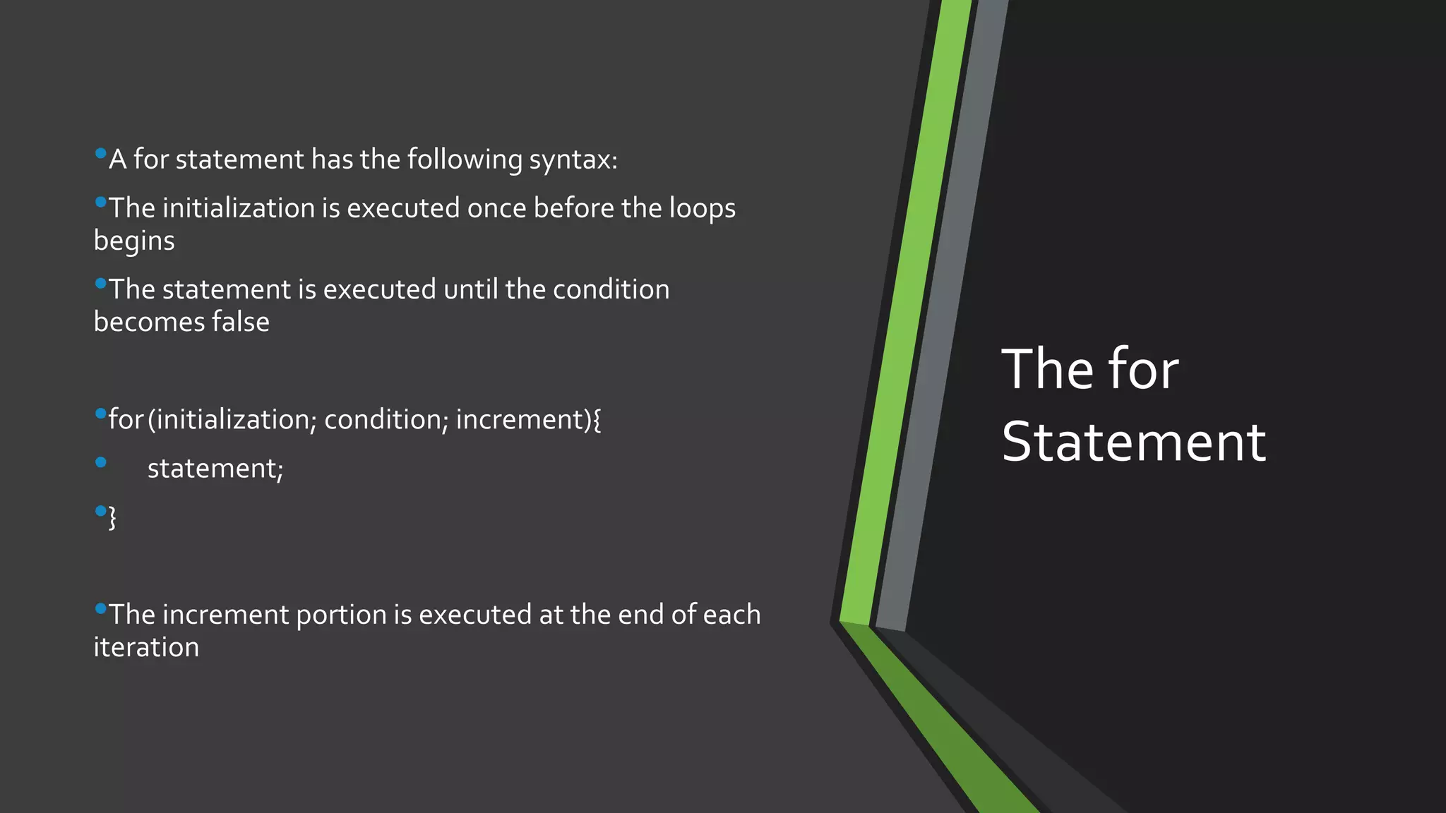 Looping statements | PPT