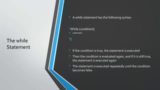 Looping statements | PPT