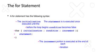 Looping statements | PPTX | Programming Languages | Computing