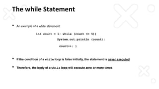 Looping statements | PPTX | Programming Languages | Computing