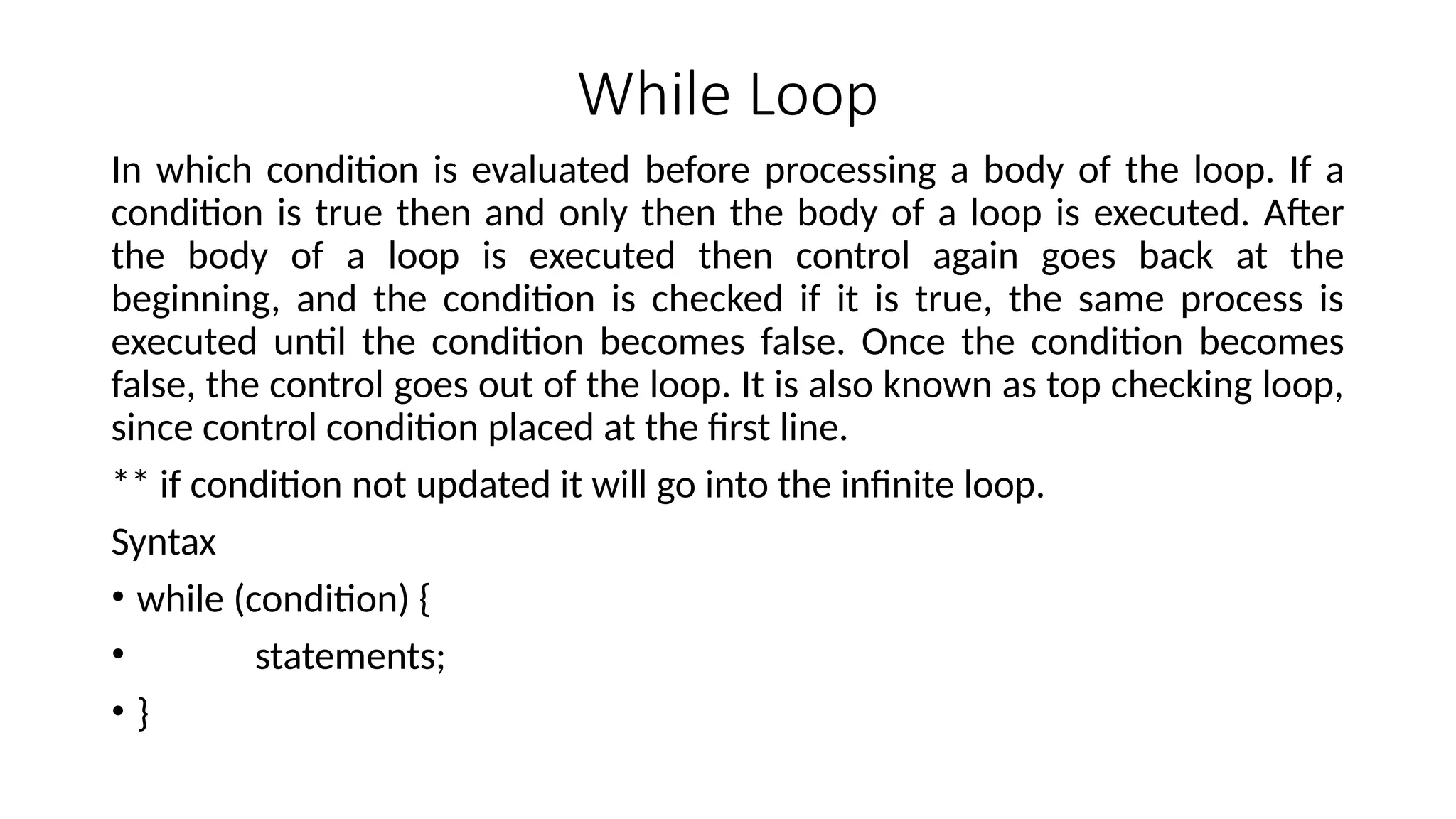 Looping Statements C Language Basics Ppt With Example Pptx Programming Languages Computing