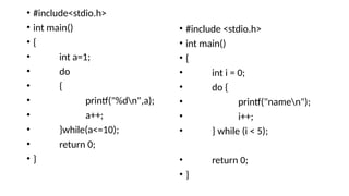 Looping statements c language basics ppt with example | PPTX ...