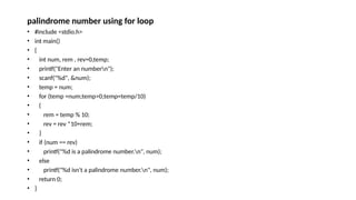 Looping statements c language basics ppt with example | PPTX ...