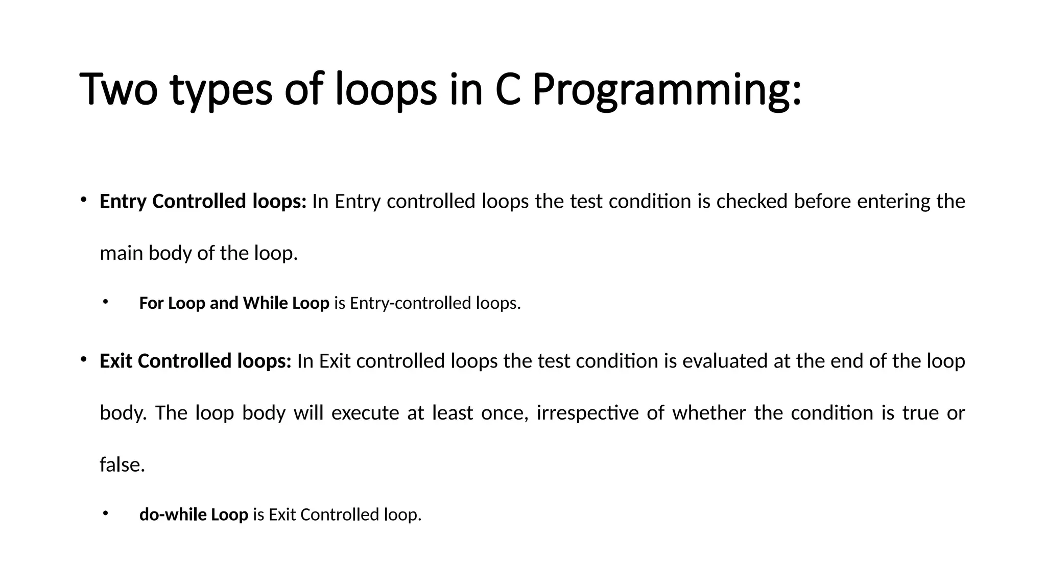 C Programming: Looping Statements in C Pgm | PPTX