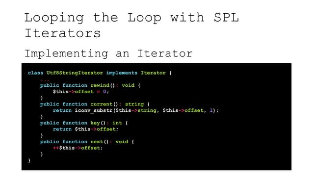 Looping the Loop with SPL Iterators | PPT