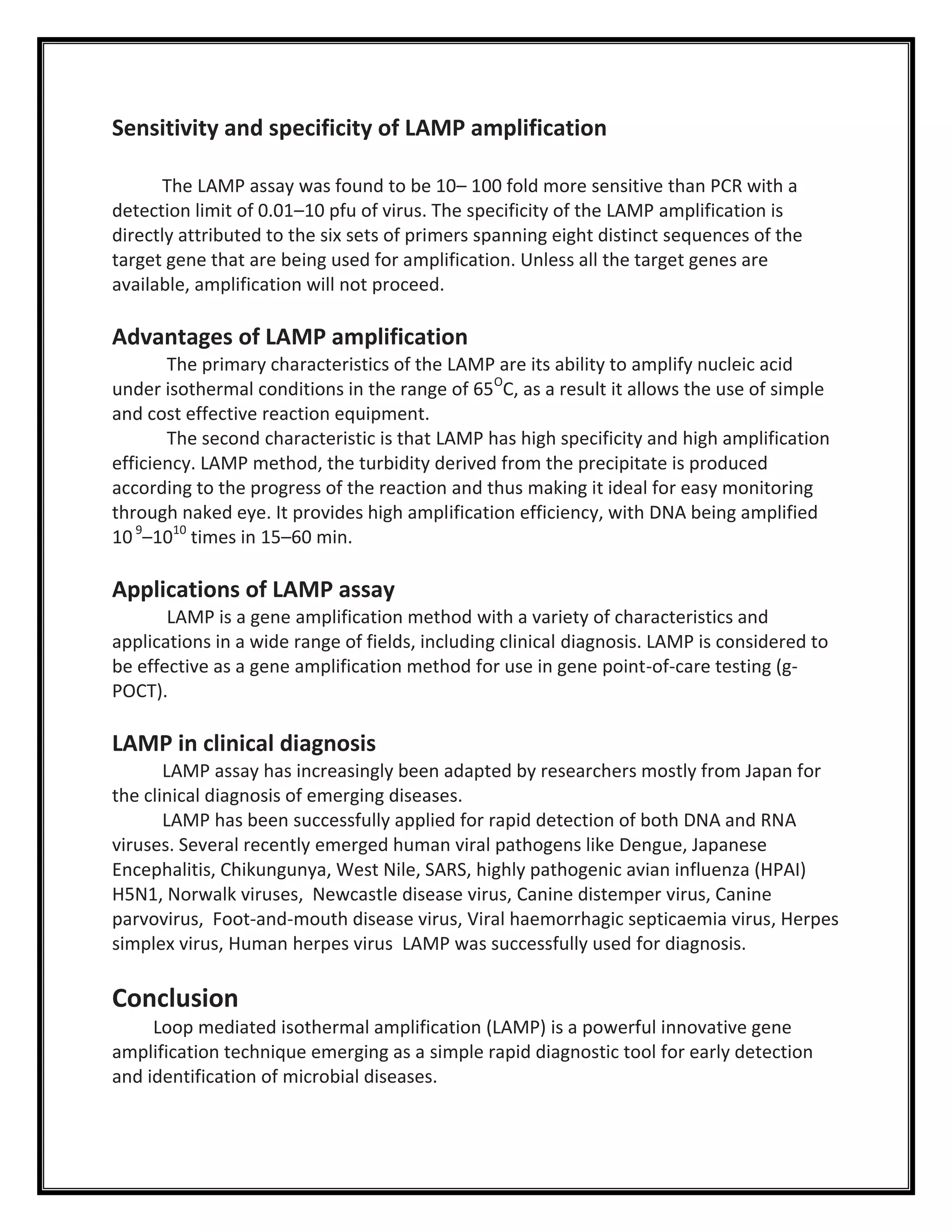 Loop mediated isothermal amplification by dr.pavulraj.s | PDF