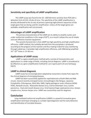 Loop mediated isothermal amplification by dr.pavulraj.s | PDF