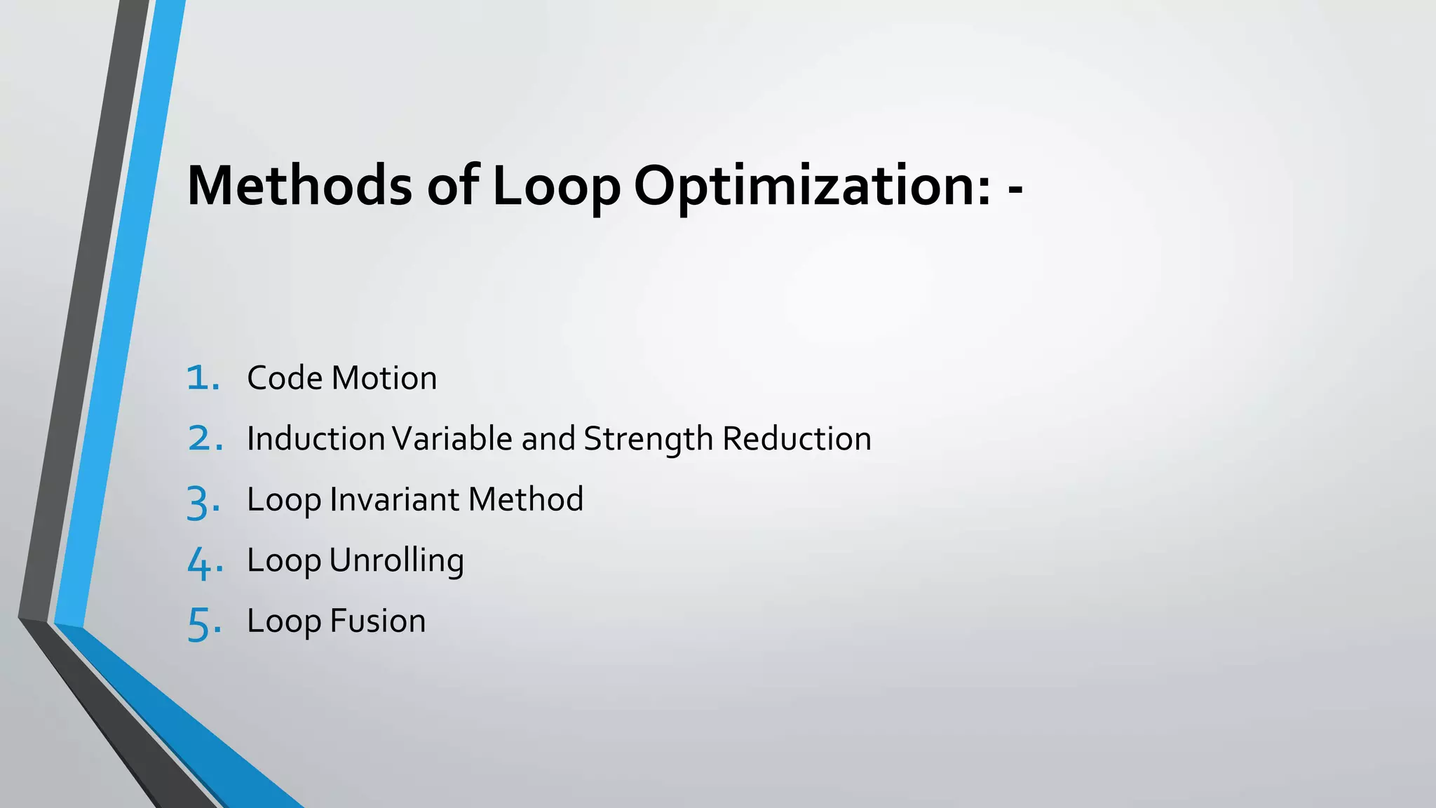 Loop Optimization Pptx Programming Languages Computing