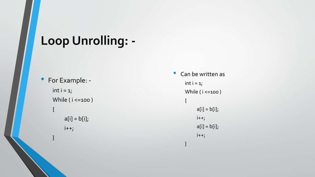 Loop Optimization Pptx Programming Languages Computing