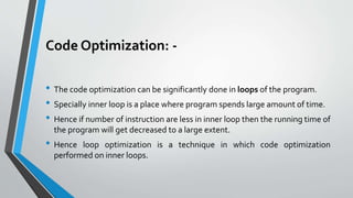 Loop optimization | PPTX