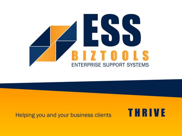 ESS BIZTOOLS Overview - Great Opportunities from Digital Disruption | PPT