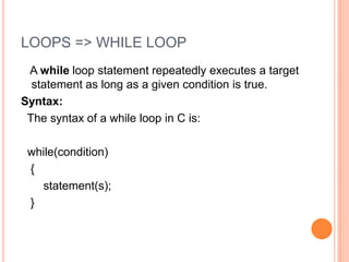 Loops Basics | PPTX