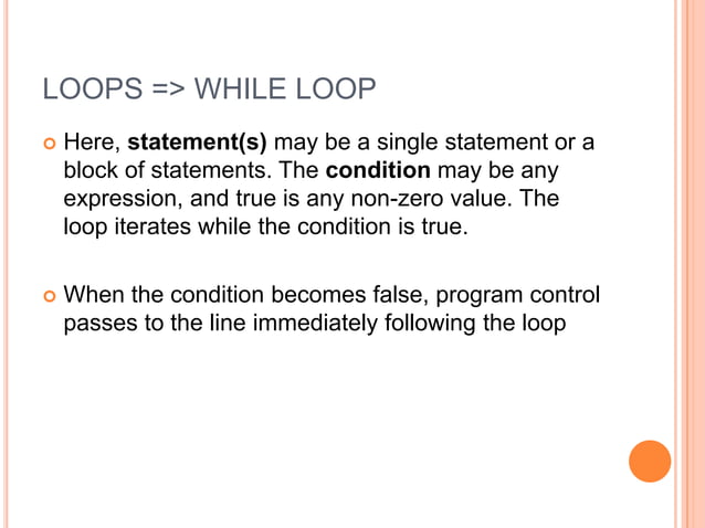 Loops Basics | PPTX