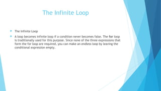 Loops | PPT | Programming Languages | Computing