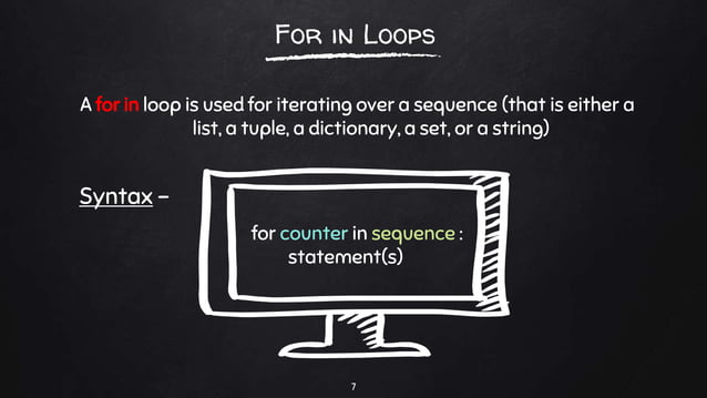 Loops in Python | PPTX | Programming Languages | Computing