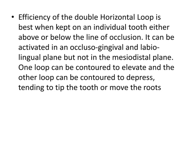 LOOPS in orthodontics t loop bull loop vertical loop mushroom loop stop ...