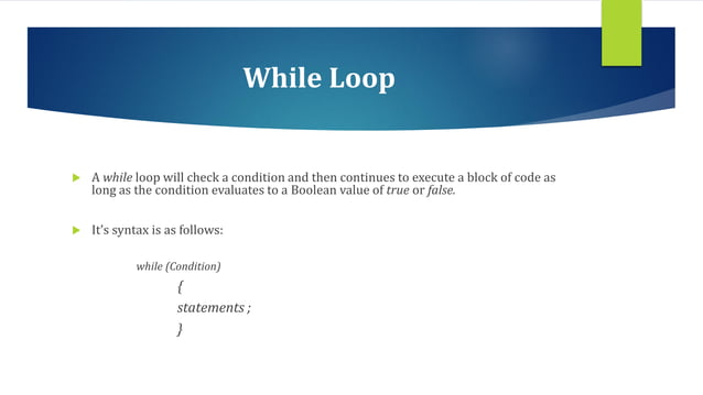 Loops and conditional statements | PPT Loops and conditional statements | PPT
