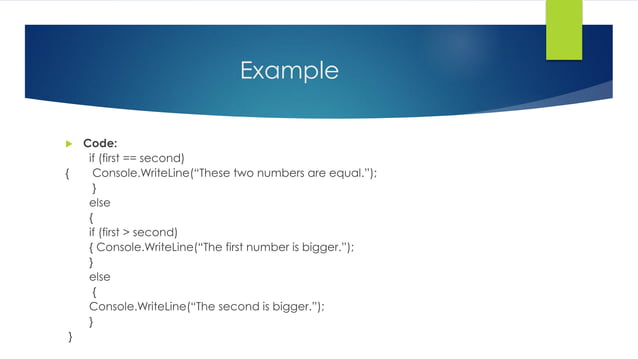 Loops and conditional statements