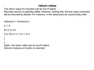 Loops and functions in r | PPT