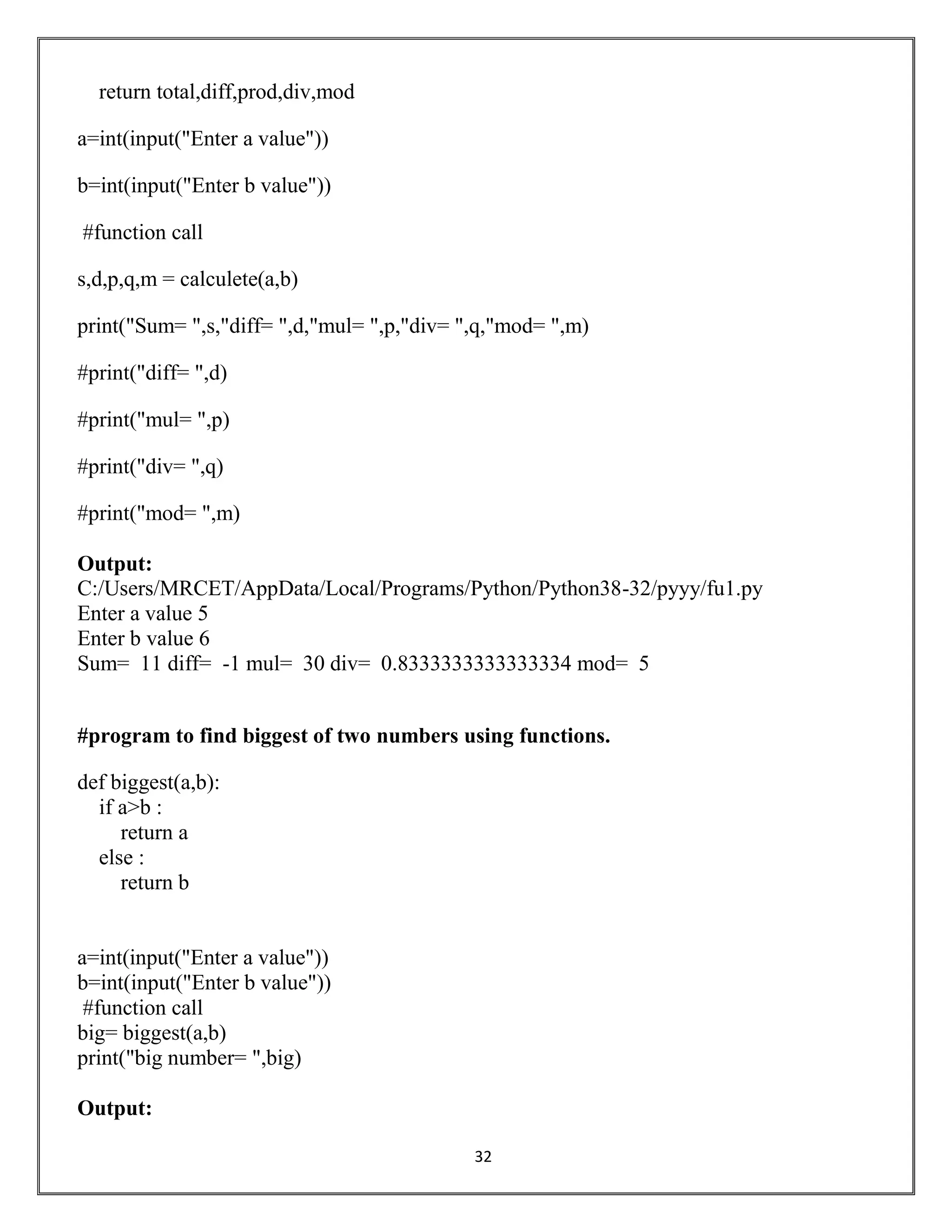 python control structrers for ,while,if 1 | PDF