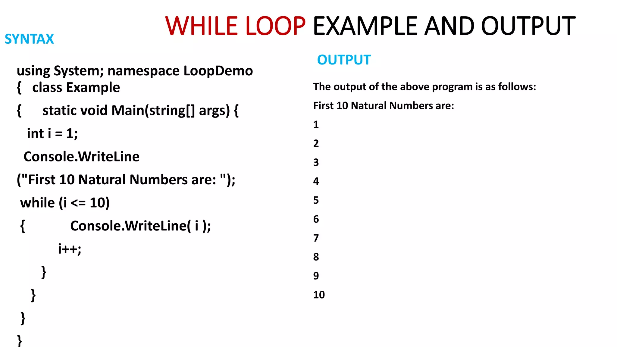 Loops in C.net.pptx | Programming Languages | Computing