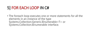 Loops in C.net.pptx | Programming Languages | Computing