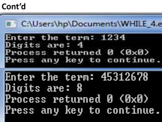 Loops in c ii | PPT | Free Download