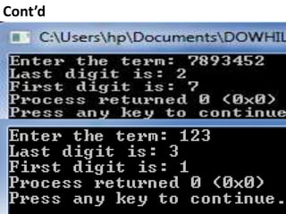 Loops in c ii | PPTX
