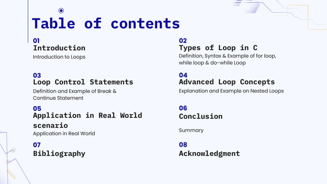 LOOP STATEMENTS AND TYPES OF LOOP IN C LANGUAGE BY RIZWAN | PPT