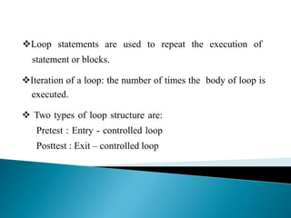 Loops in c programming | PPTX