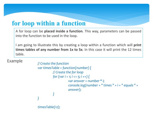 Loops in java script | PPTX