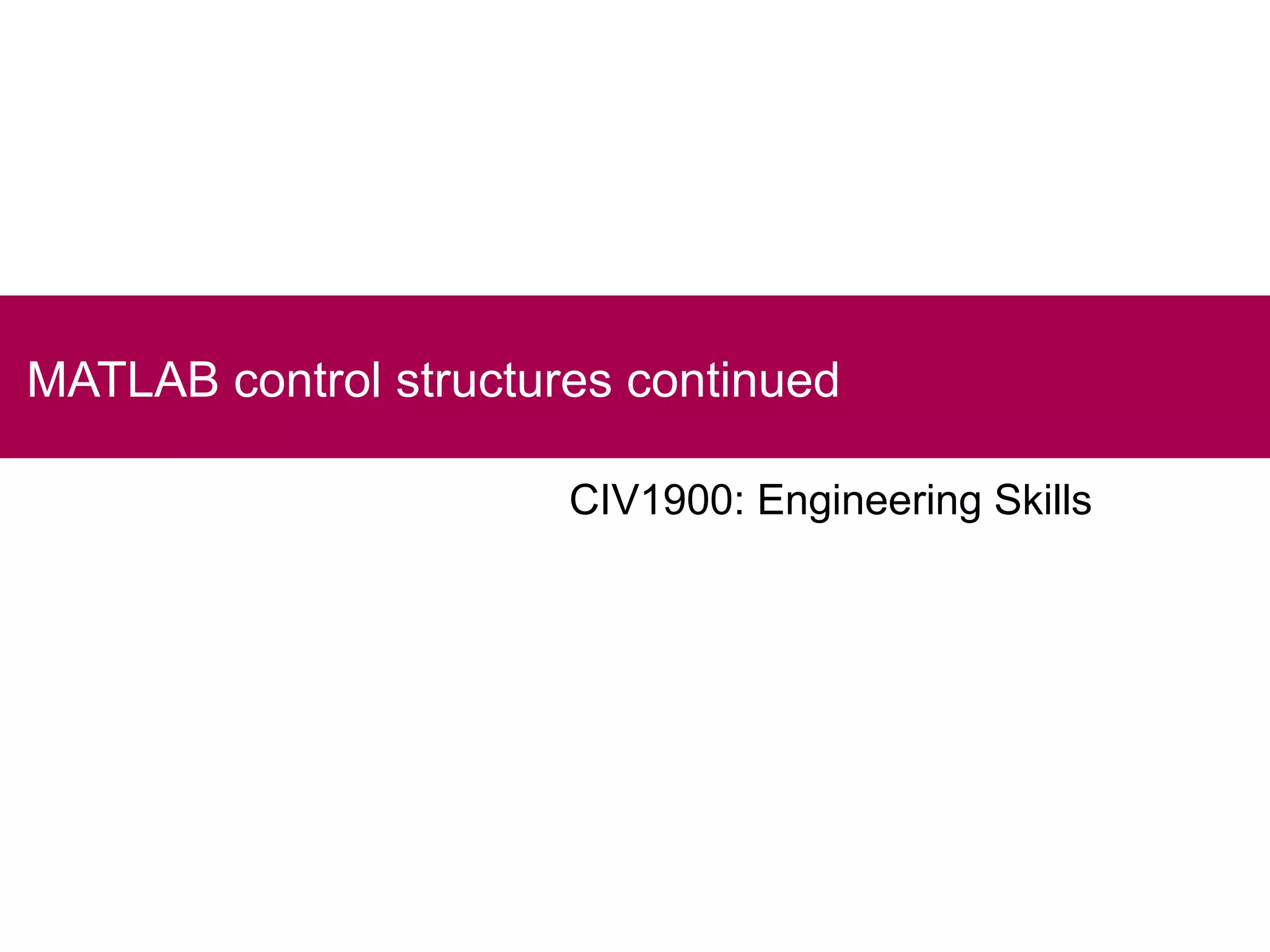 Loops In Matlab Ppt 8332